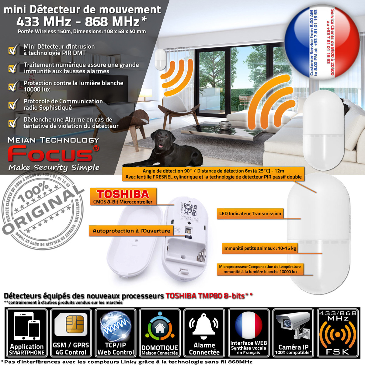 Détecteur de mouvement MC-565RF - Protection de qualité supérieure